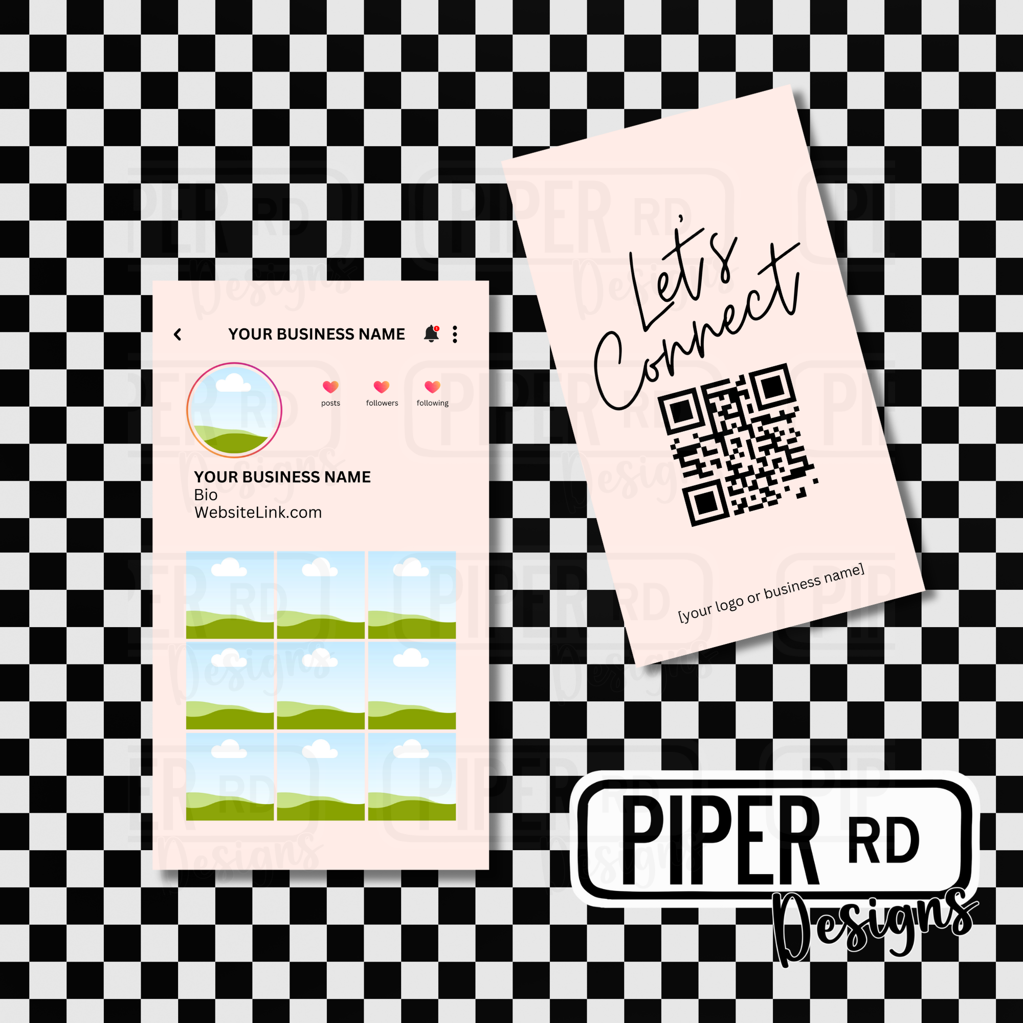 Social Media Business Cards – Piper Road Designs